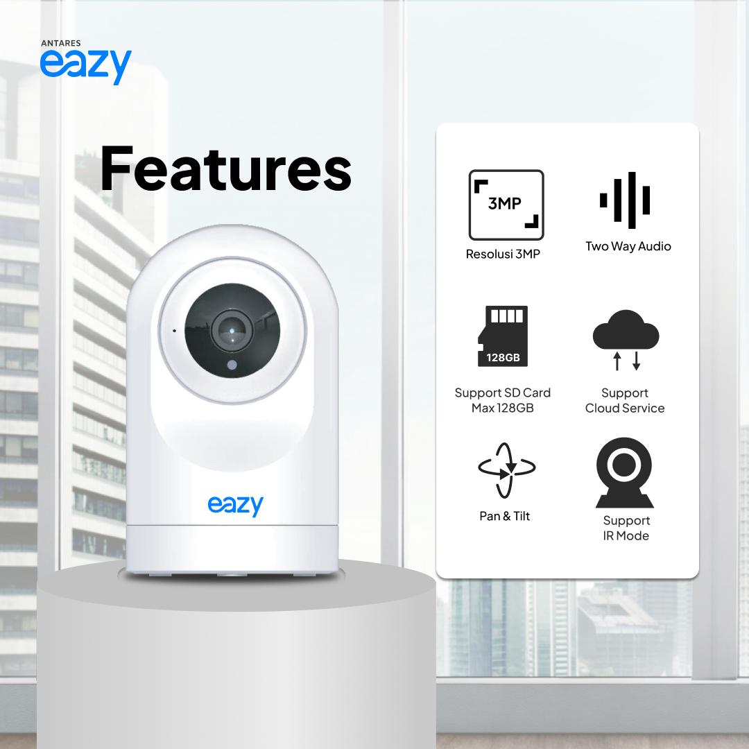 EazyCam IP Camera Indoor Harga Terbaik 2024 - eazycam | Antares Eazy